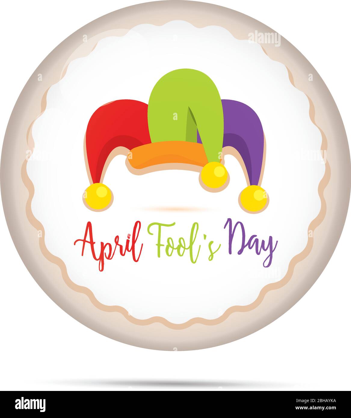April fool day button Stock Vector Image & Art - Alamy