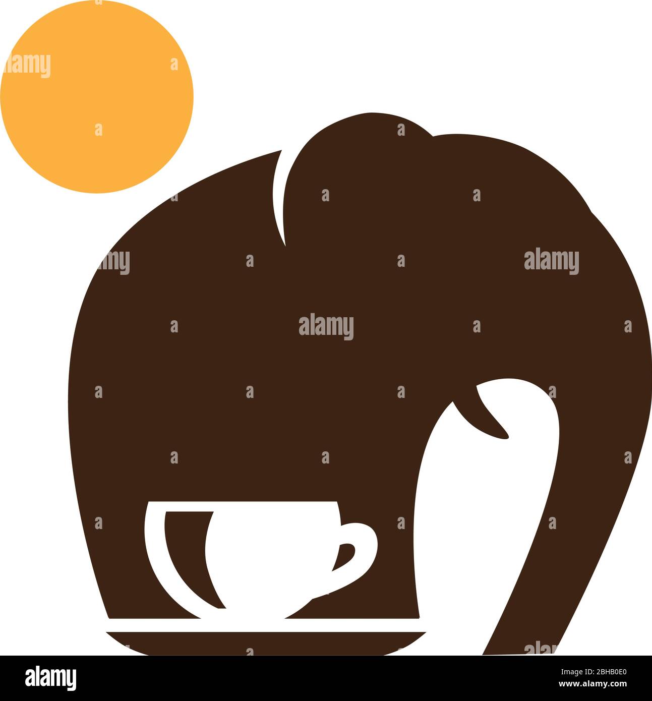 elephant and cup of coffee Stock Vector Image & Art - Alamy