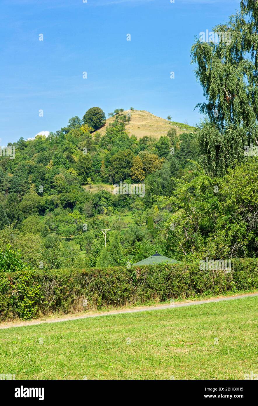 Germany, Baden-Württemberg, Pfullingen, the 602 m high Georgenberg ...