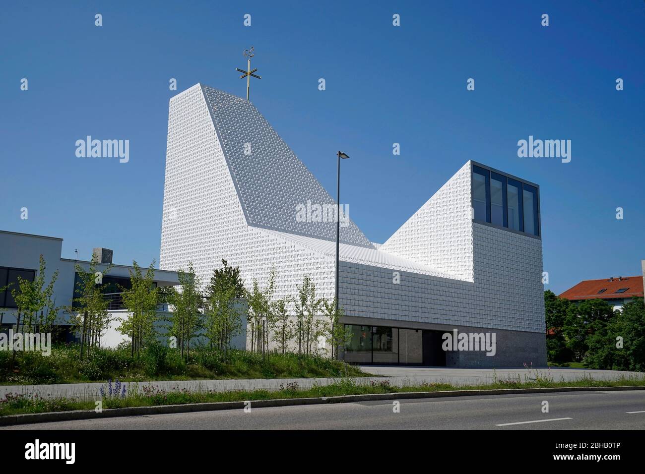 Germany, Bavaria, Upper Bavaria, Ebersberg district, Poing, new church ...