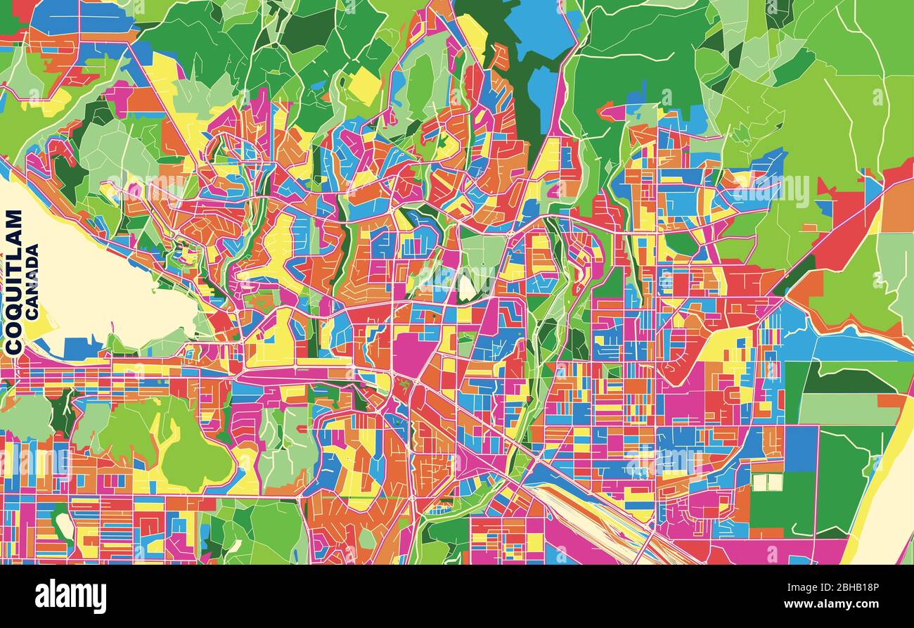 Coquitlam map hi-res stock photography and images - Alamy