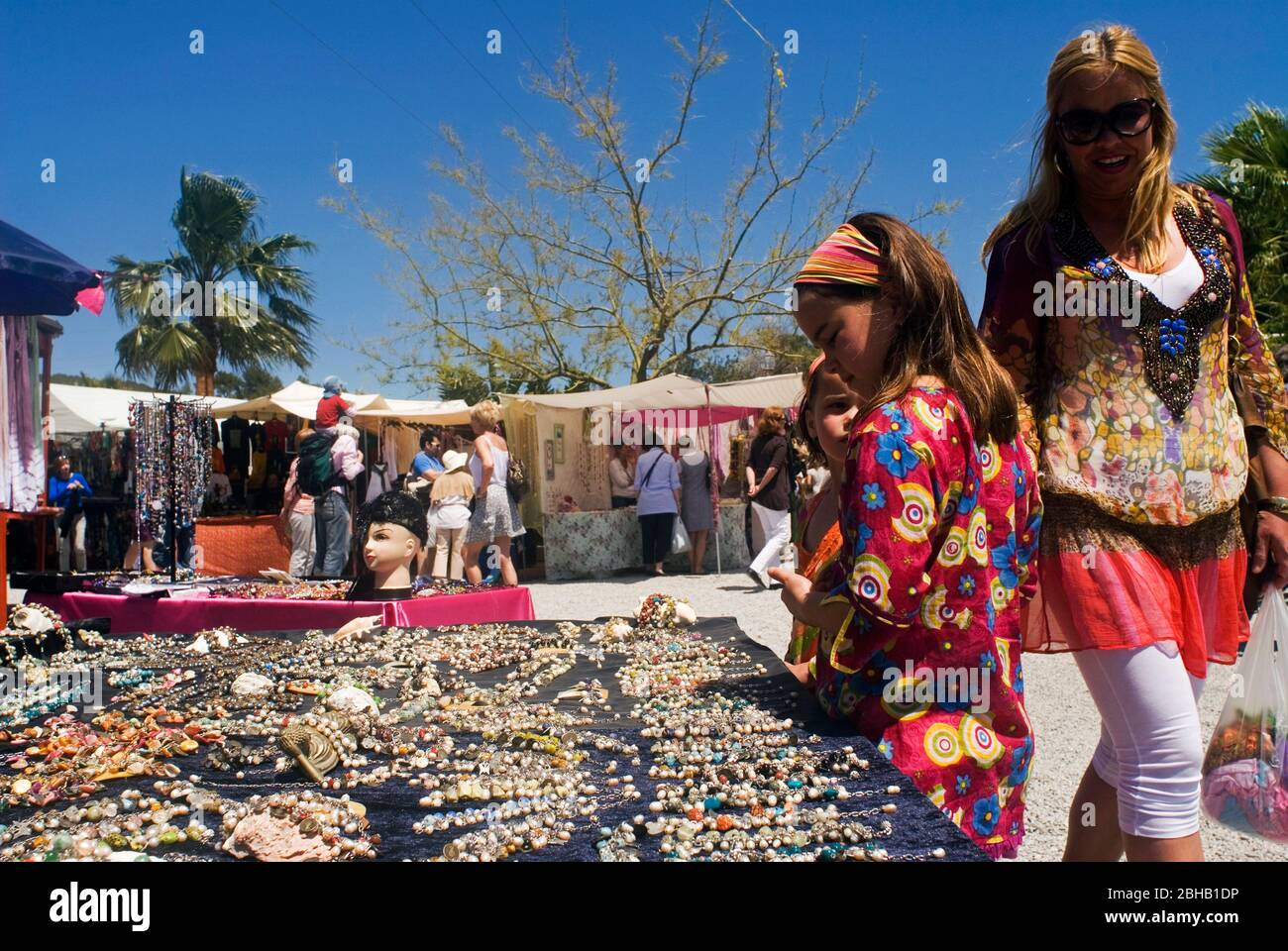 Las Dalias hippie market. San Carles, Ibiza, Spain Stock Photo - Alamy