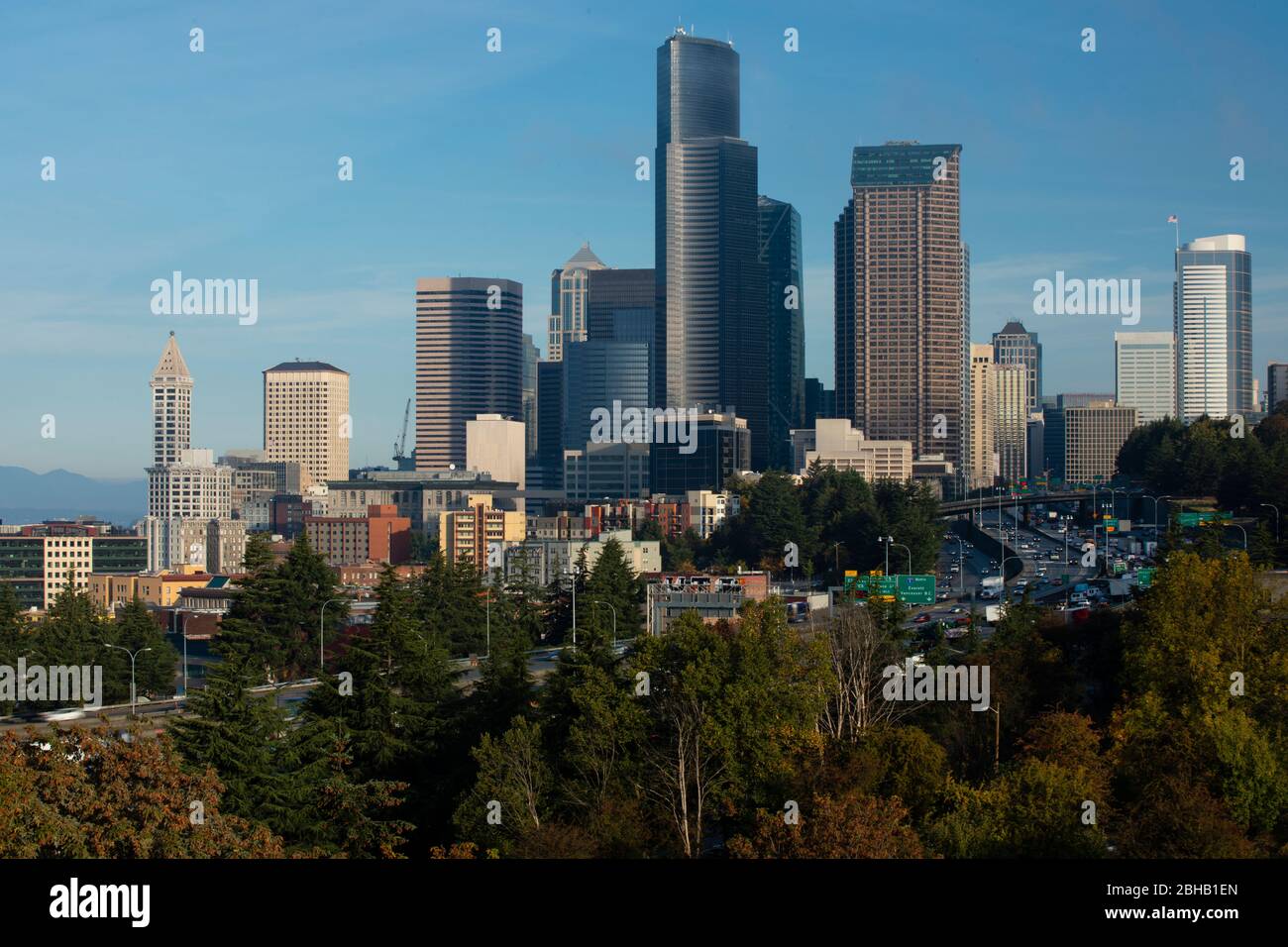 Skyscrapers in downtown Seattle, Washington, USA Stock Photo - Alamy