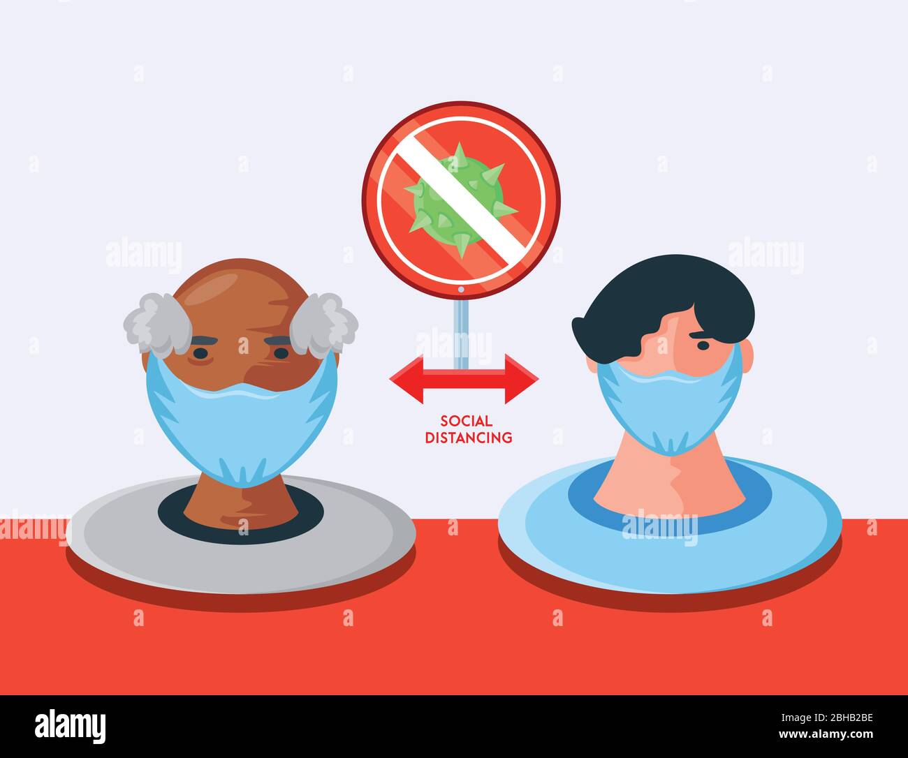 infographic with people social distance, stay safe by keeping a ...