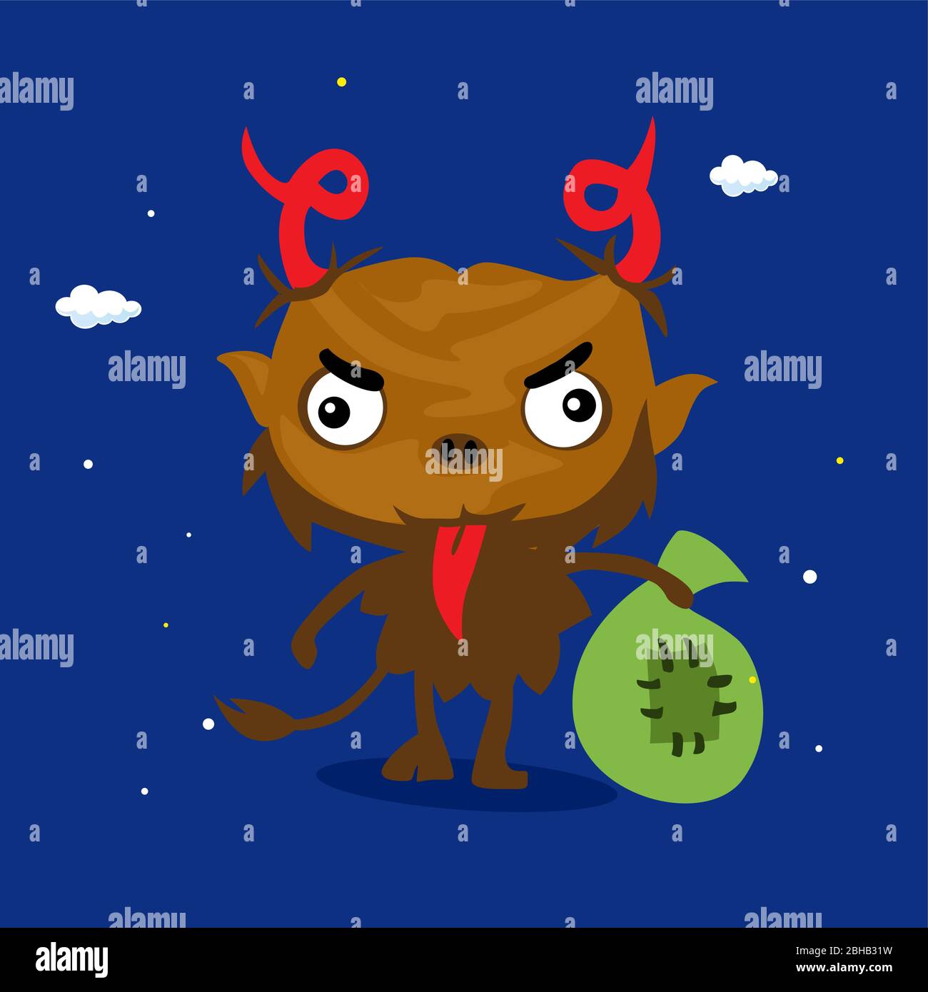 cool simple devil cartoon - vector illustration Stock Vector Image ...
