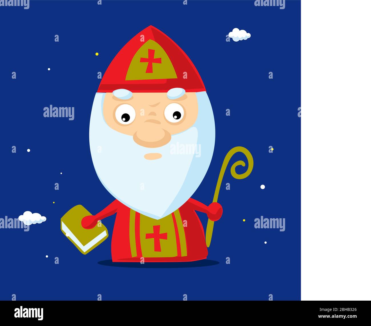 cool simple saint nicolas cartoon - vector illustration Stock Vector ...