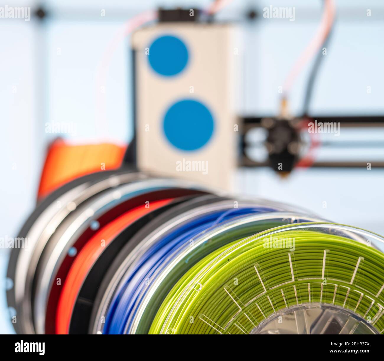 Plastic filaments for 3D printing Stock Photo - Alamy