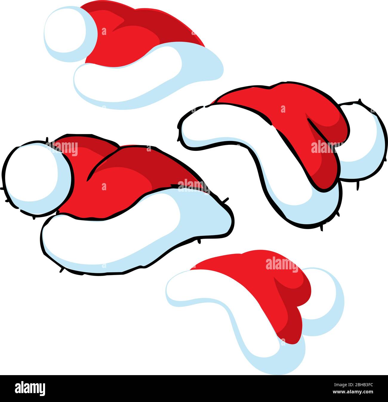 Santa cap vector illustration - isolated on white Stock Vector Image ...