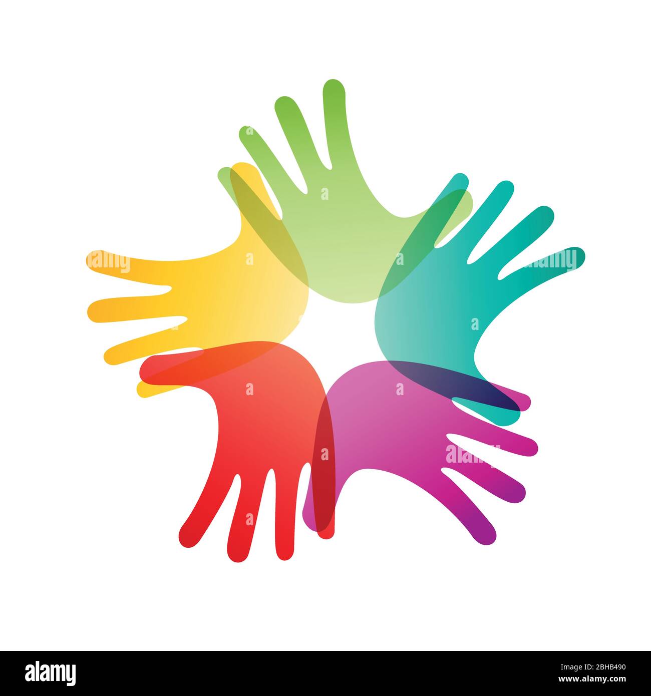 Vector logo teamwork, hands crossed Stock Vector Image & Art - Alamy