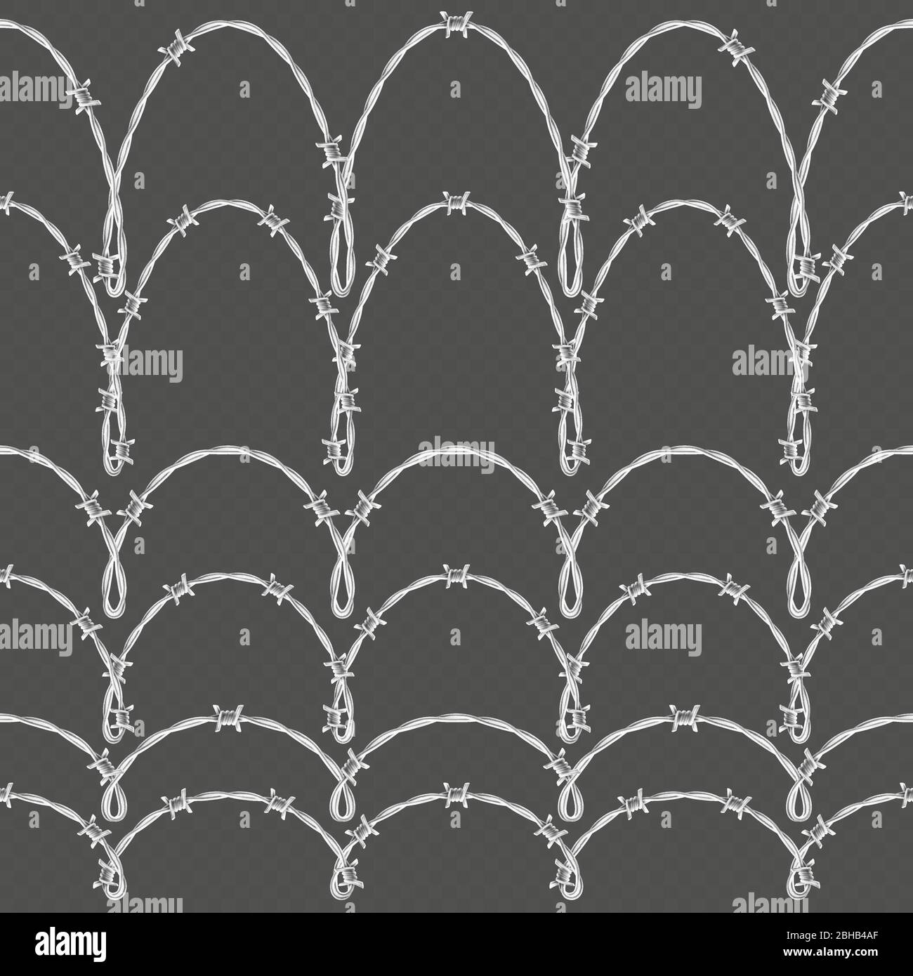 Metal barbed wire horizontal seamless border template and elements ...