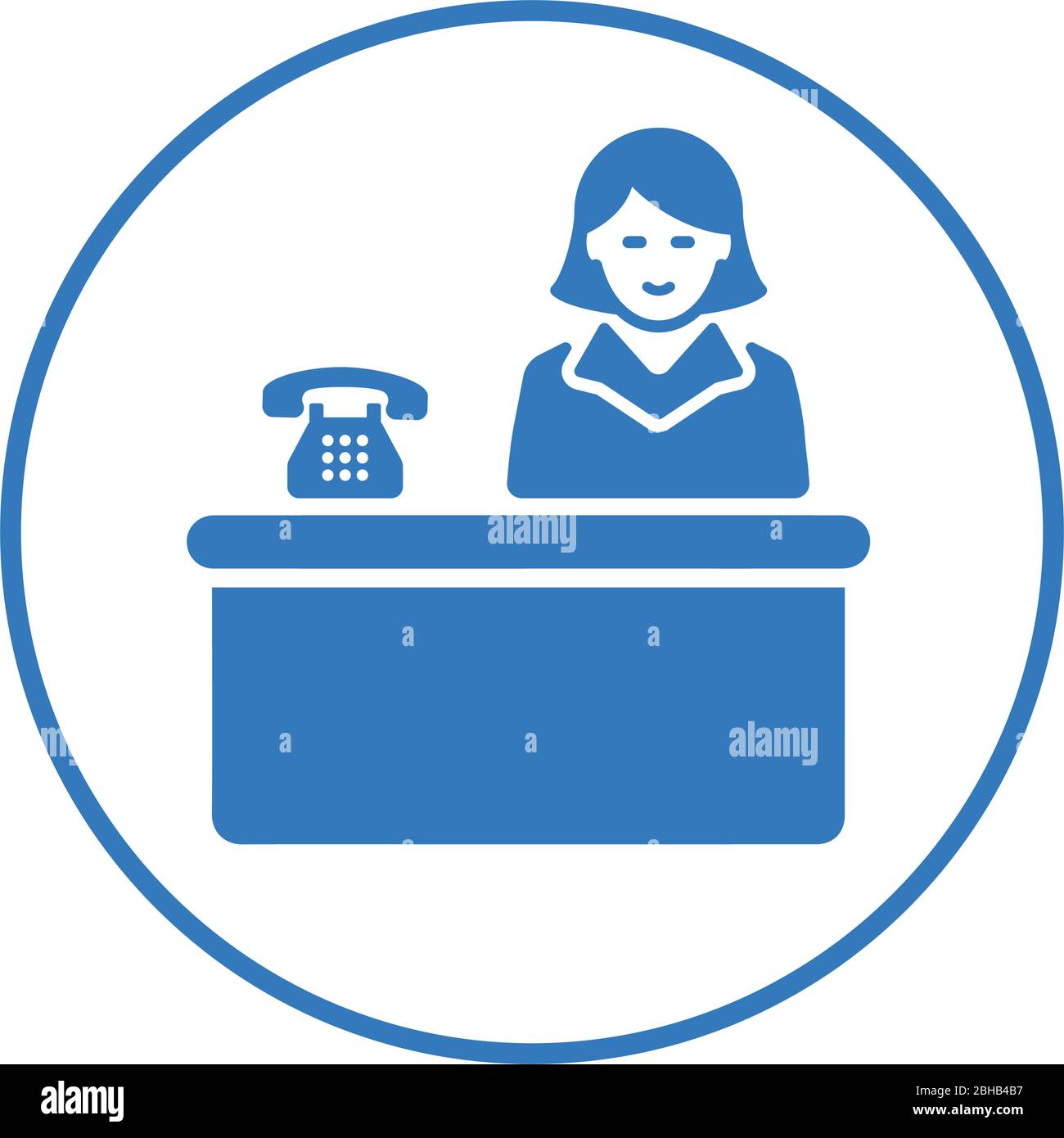 Beautiful design and fully editable Reception, receptionist, desk ...