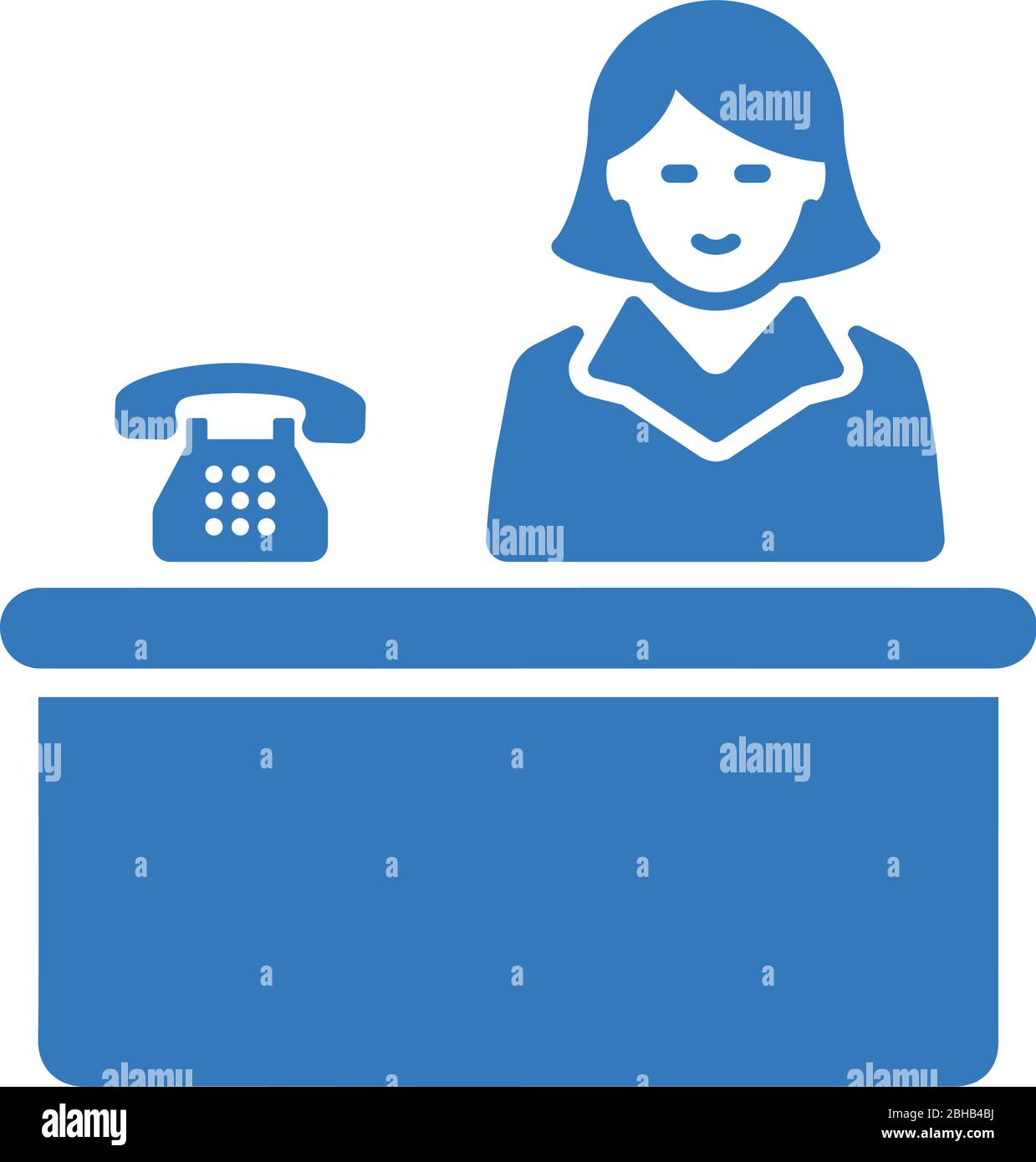 Hotel front desk staff Stock Vector Images - Alamy