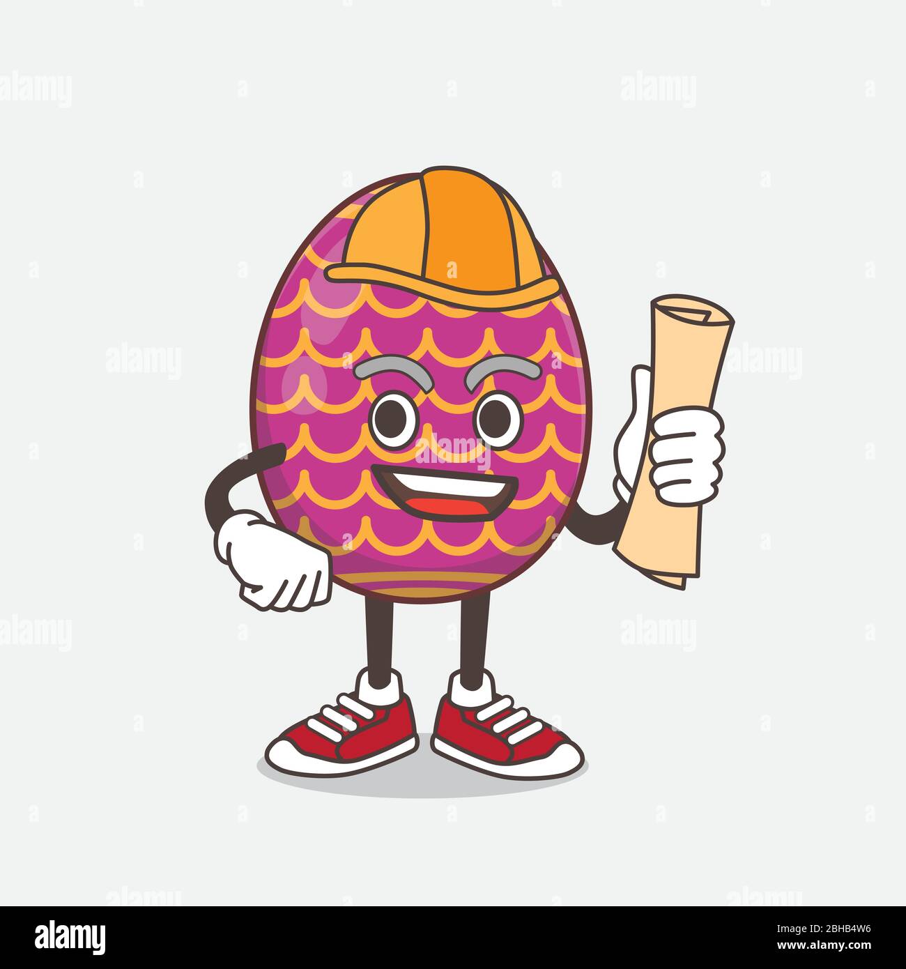 Illustration of Easter Egg Mascot Vector Character with Pose Stock ...