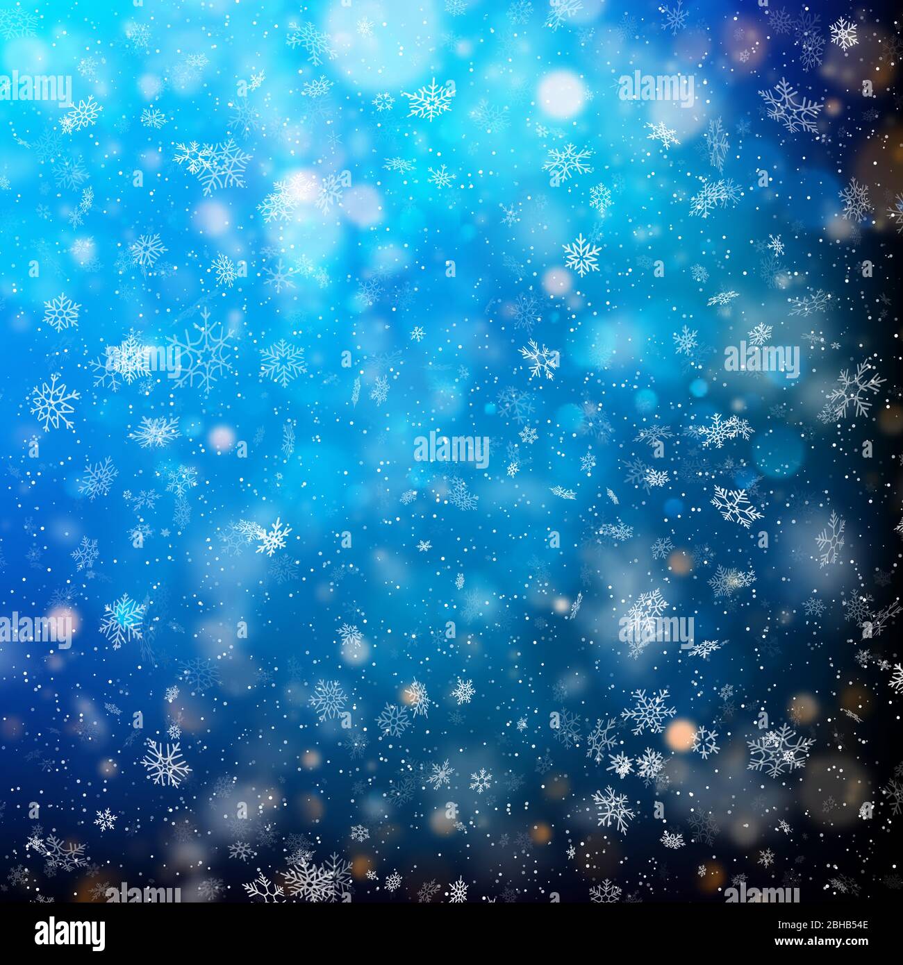 Abstract bright white shimmer lights and snowflakes. Scatter falling ...