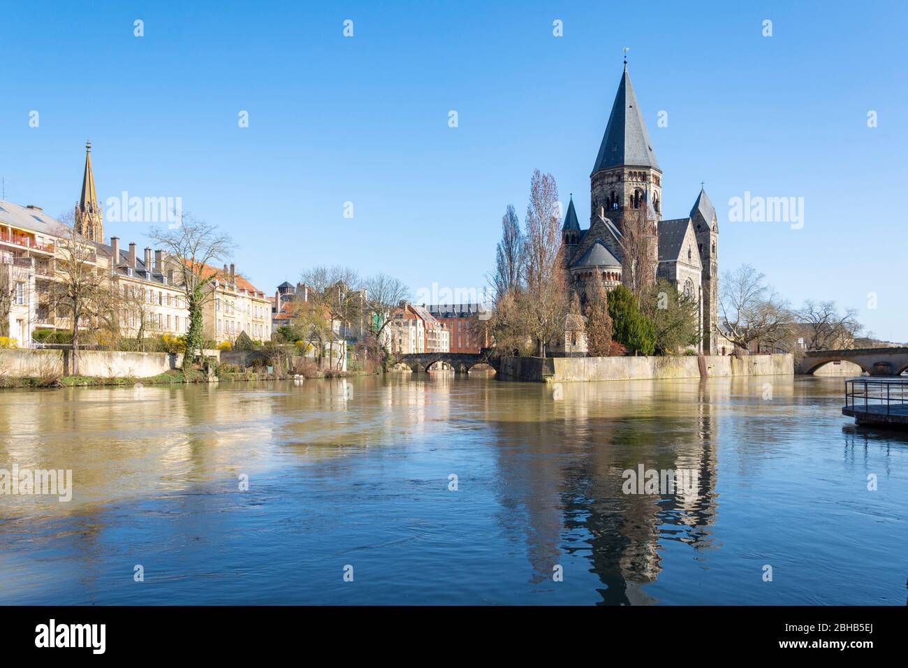 France, Lorraine, Metz, view of the church Temple Neuf Stock Photo - Alamy