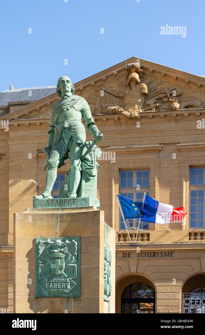 France, Lorraine, Metz, Le maréchal de Fabert, Monument Général Fabert ...