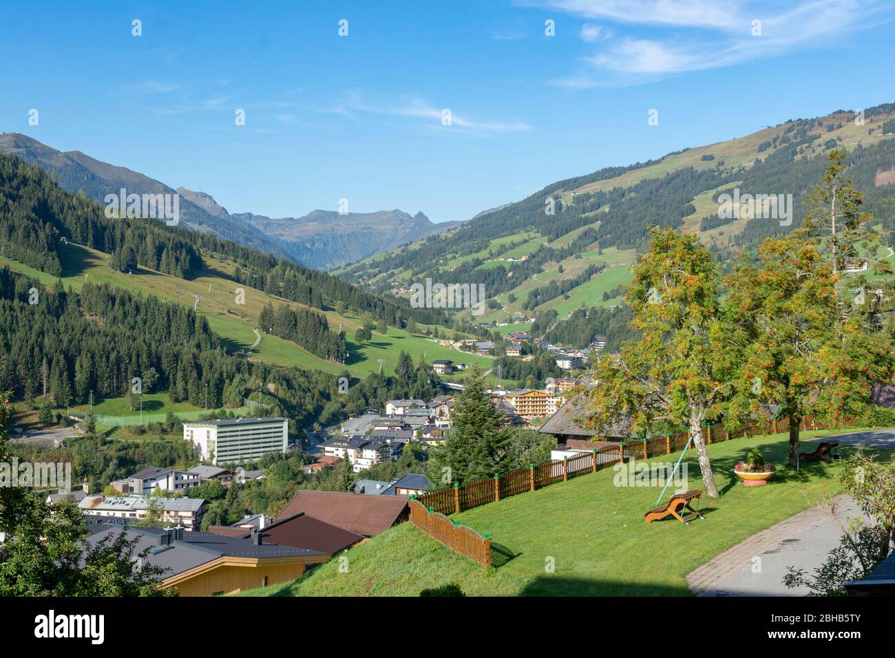 Austria, Saalbach-Hinterglemm, view of the village Stock Photo - Alamy