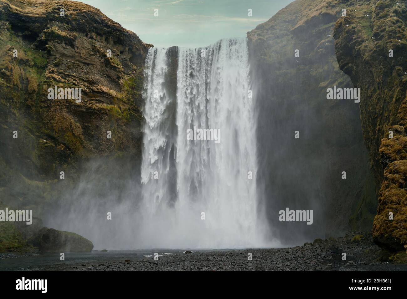 Very famous and dramatic waterfall Skogafoss in Iceland Stock Photo - Alamy