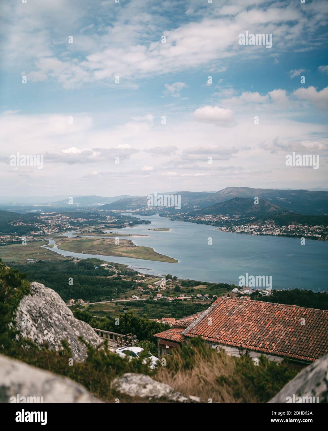 Beautiful view of northern Spain with ocean Stock Photo - Alamy