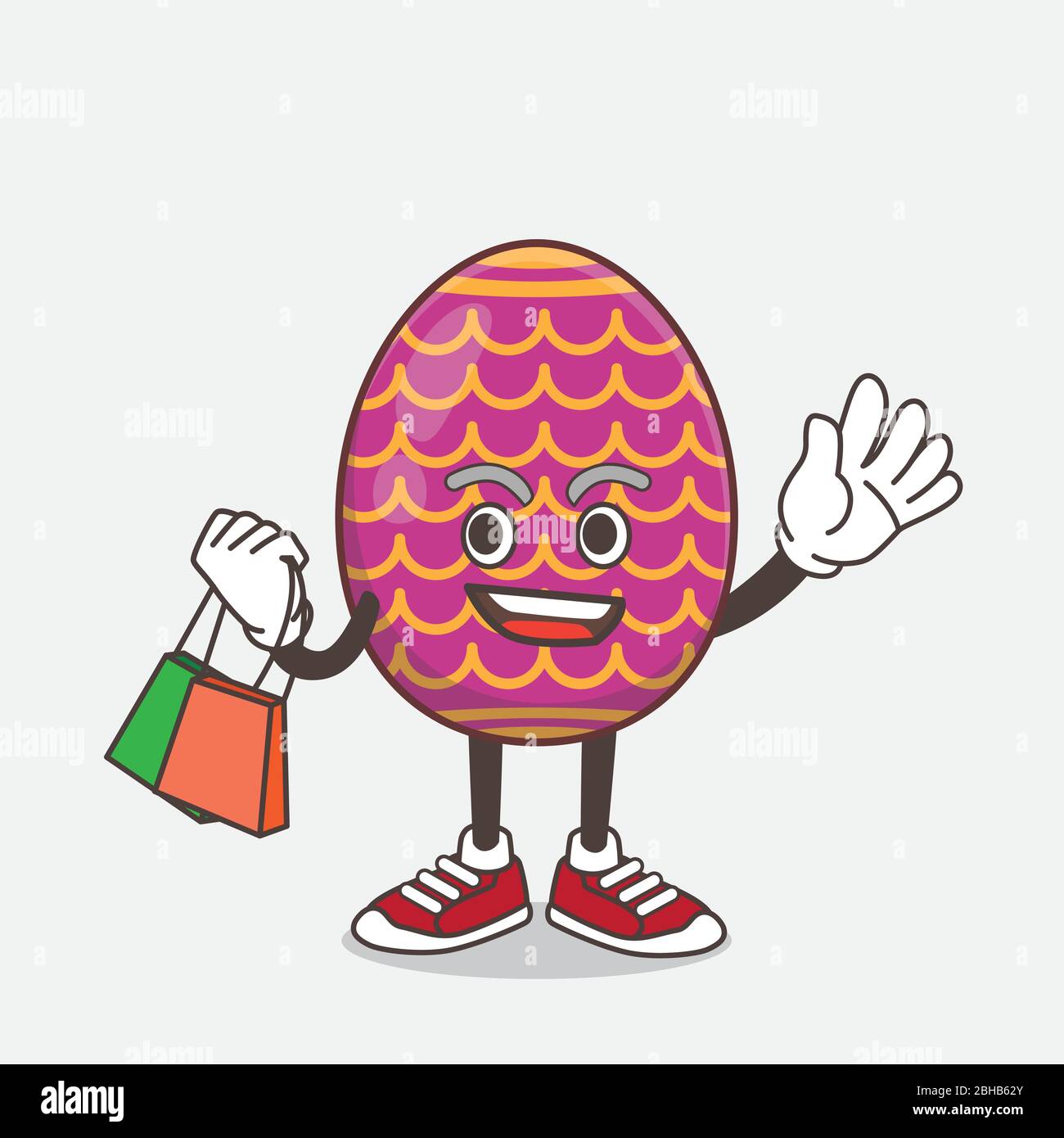 Illustration of Easter Egg Mascot Vector Character with Pose Stock ...