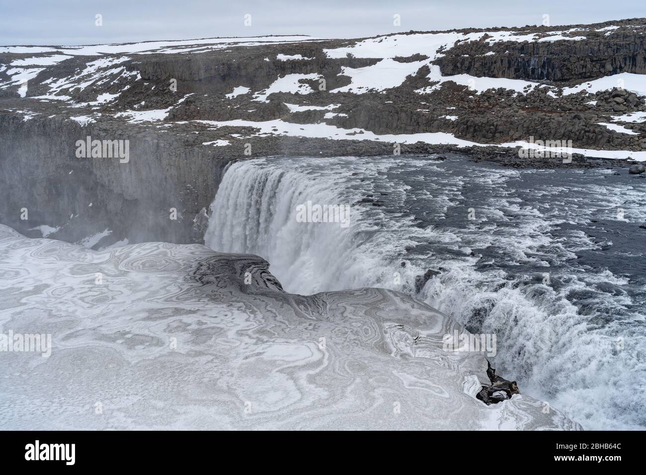 Beautiful and famous waterfall in northern iceland in spring Stock ...