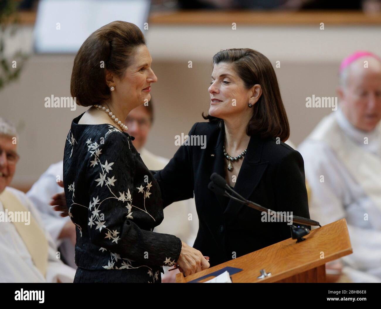 Austin Texas USA 14 July 2007: Lynda Bird Johnson Robb (left) and her ...