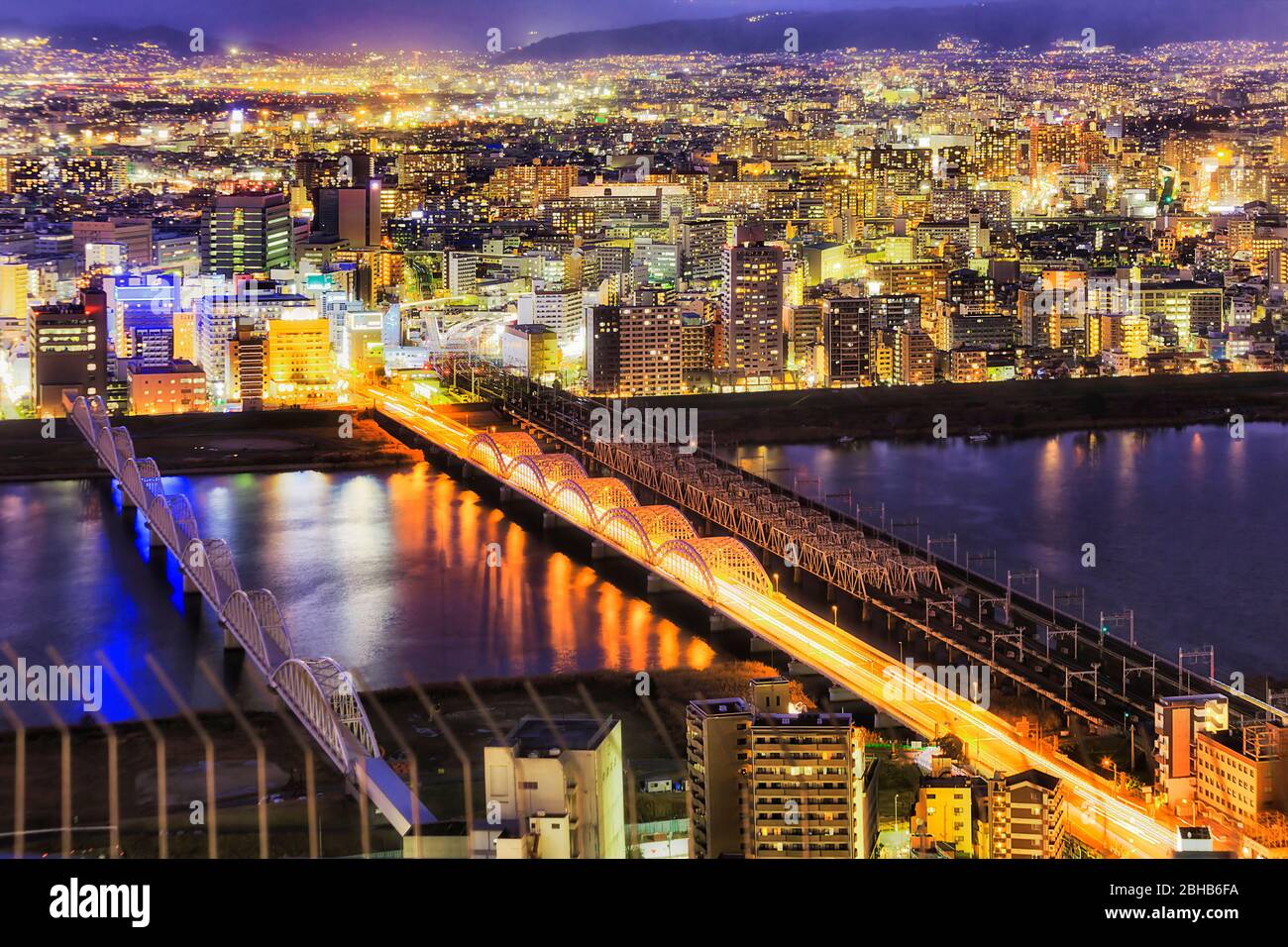 Sunset rail bridge hi-res stock photography and images - Alamy