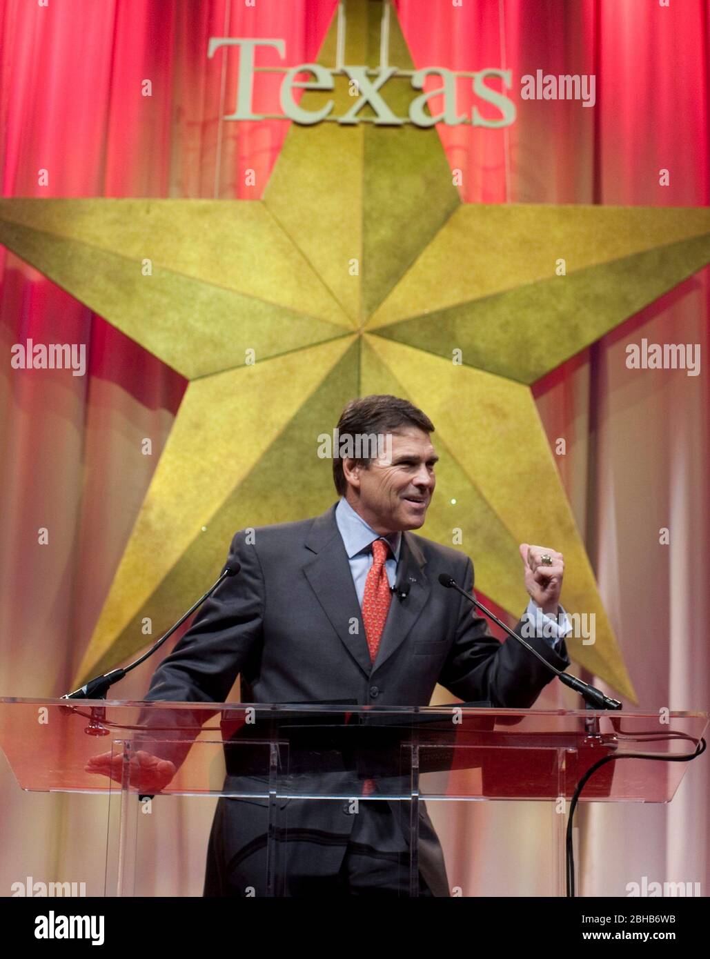 Dallas Texas USA, June 11 2010: Texas Governor Rick Perry speaks at the ...