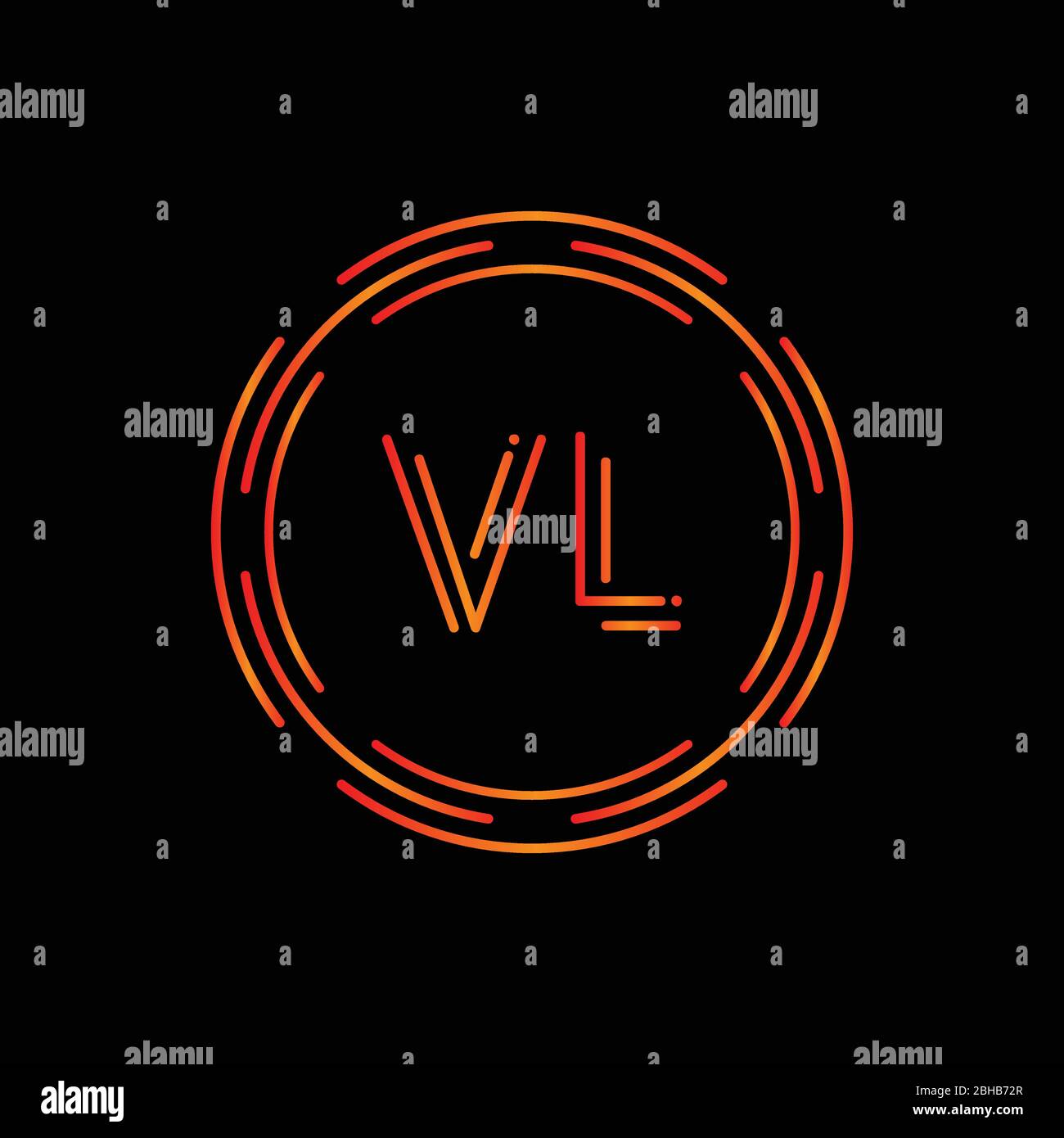 Creative Letter VL Logo Creative Typography Vector Template. Digital ...