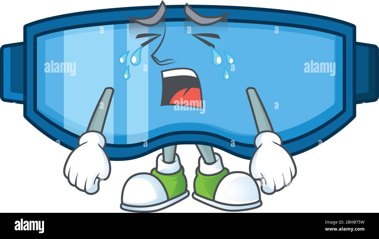 A weeping safety glasses cartoon character concept Stock Vector Image ...