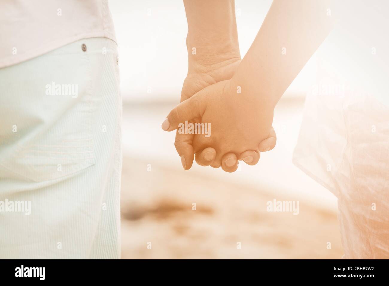 Romantic illustration. Couple hands close up. Love concept Stock Photo ...