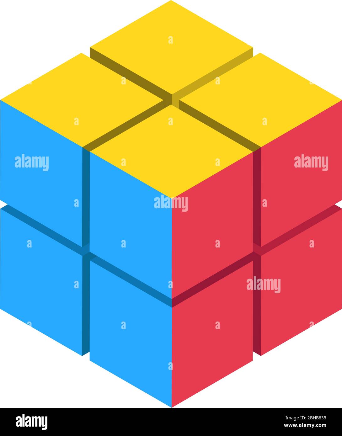 Rubik, great design for any purposes. Abstract geometric illustration ...