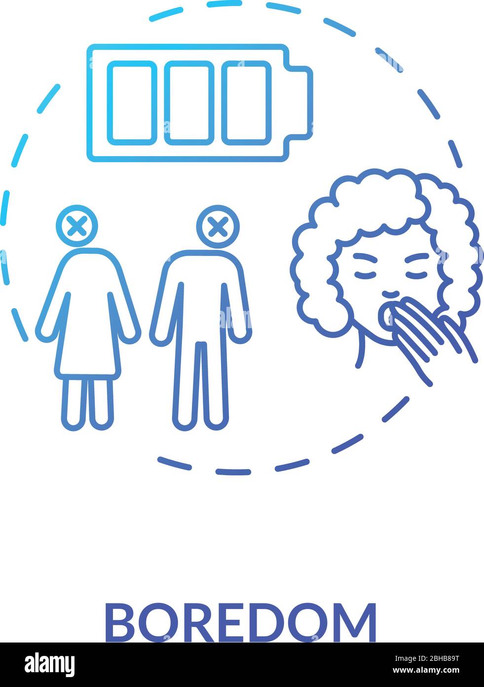 Boredom concept icon Stock Vector Image & Art - Alamy