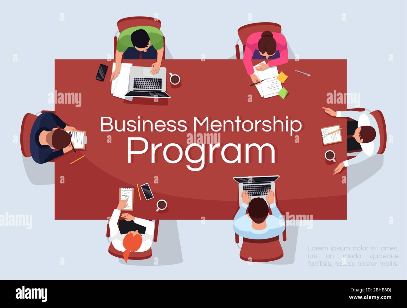Business mentorship program banner template Stock Vector Image & Art ...