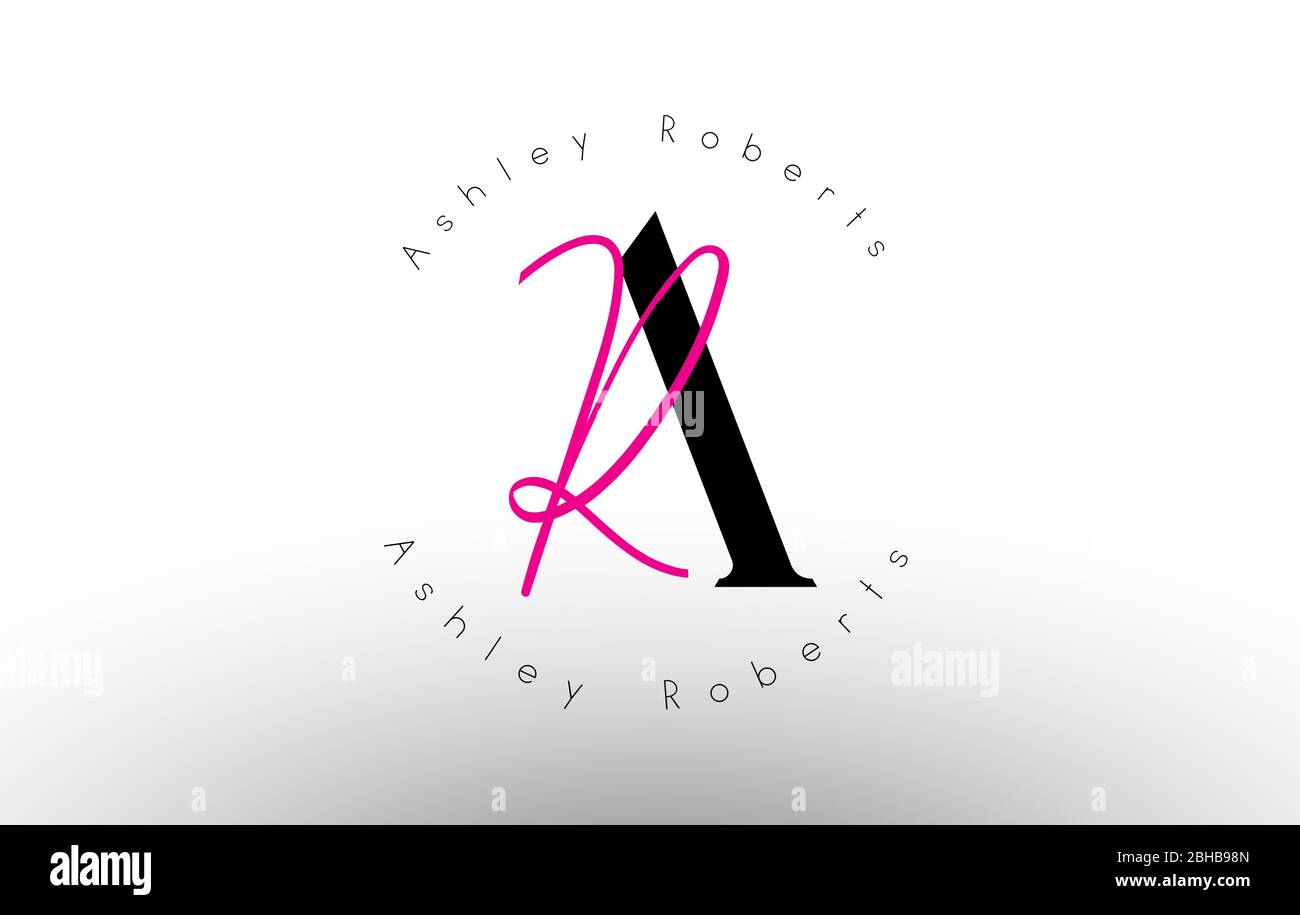 Letter AR signature minimalistic monogram vector logo. Simple AR Icon ...