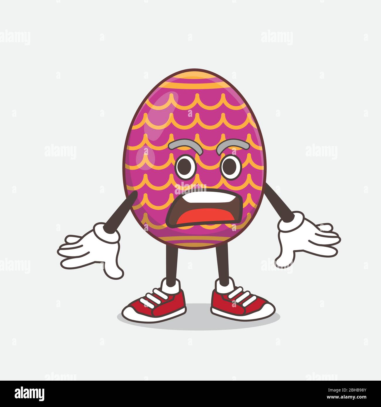Illustration of Easter Egg Mascot Vector Character with Pose Stock ...