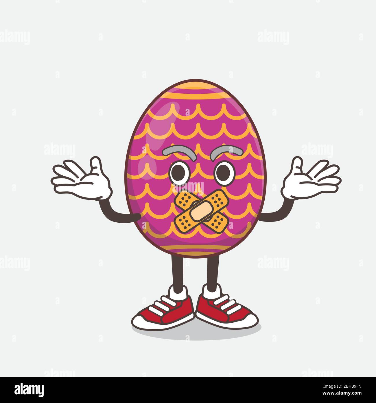 Illustration of Easter Egg Mascot Vector Character with Pose Stock ...