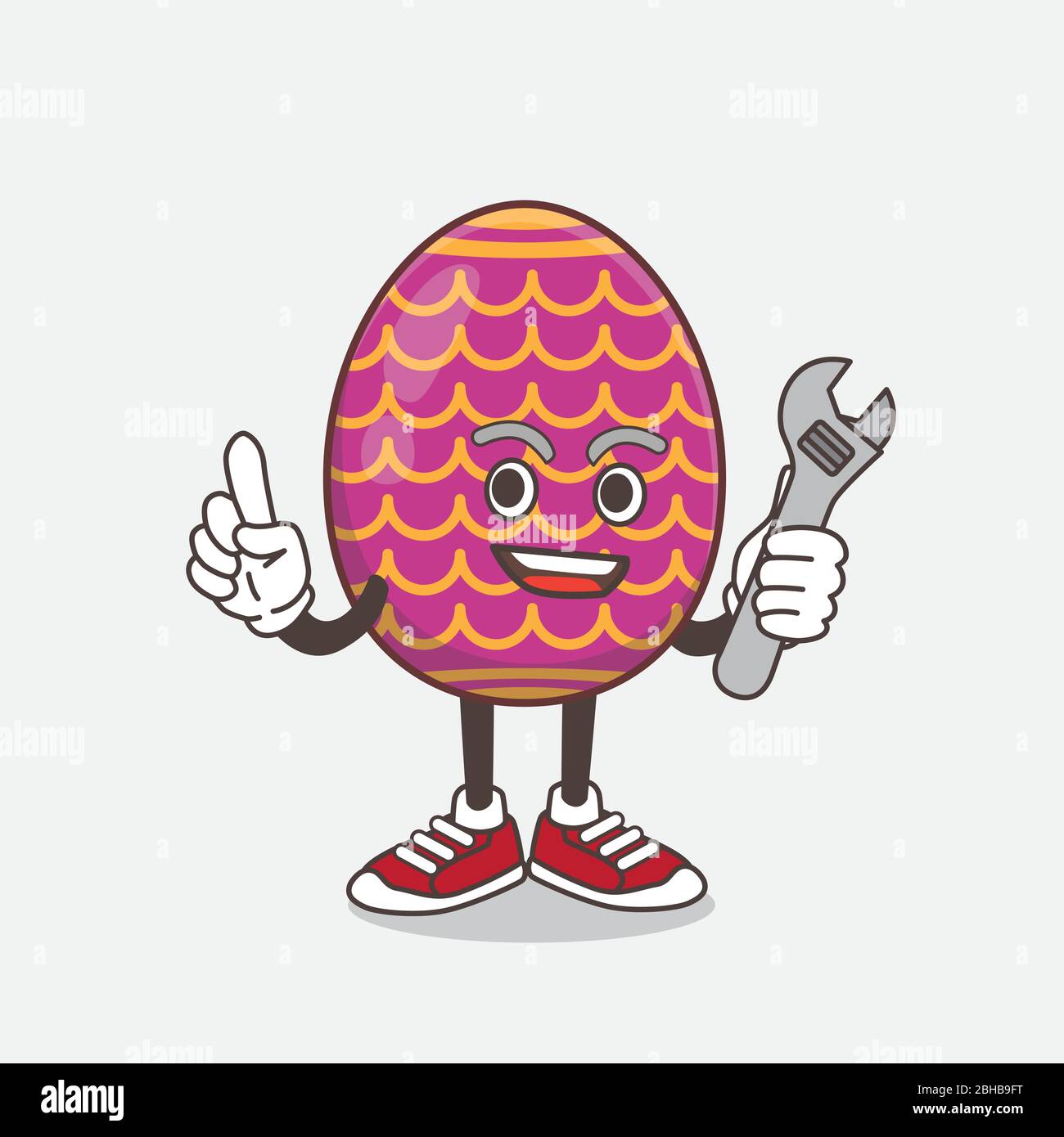 Illustration of Easter Egg Mascot Vector Character with Pose Stock ...