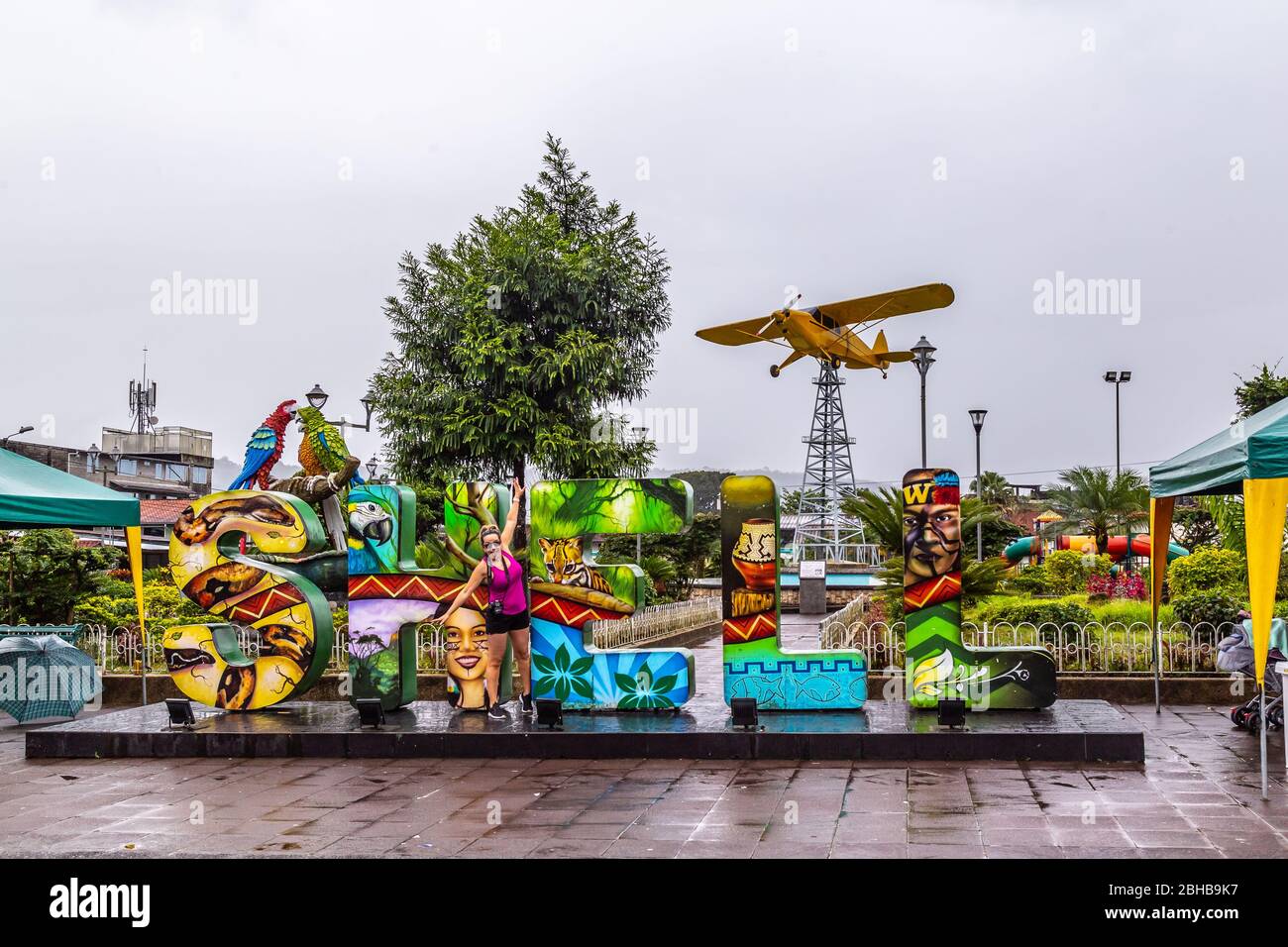 Shell, Pastaza, Ecuador, November 9, 2019: Shell Central Park, a city ...