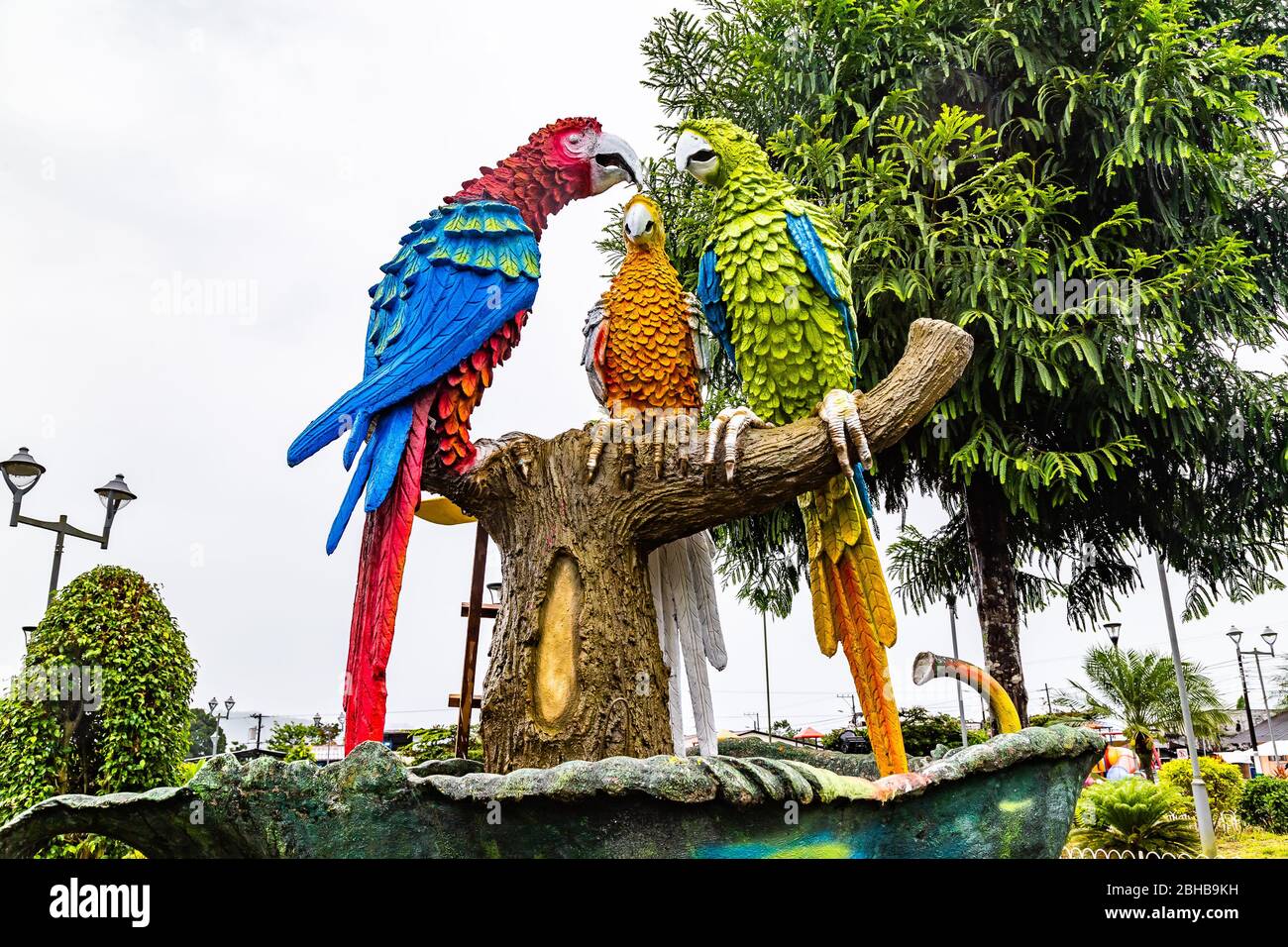 Shell, Pastaza, Ecuador, November 9, 2019: Shell Central Park, a city ...