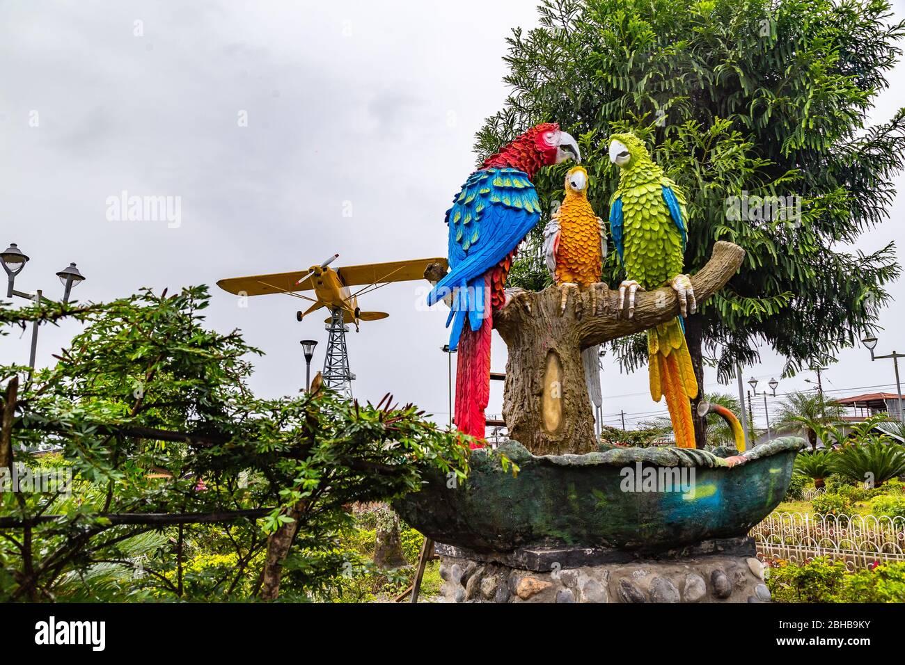 Shell, Pastaza, Ecuador, November 9, 2019: Shell Central Park, a city ...