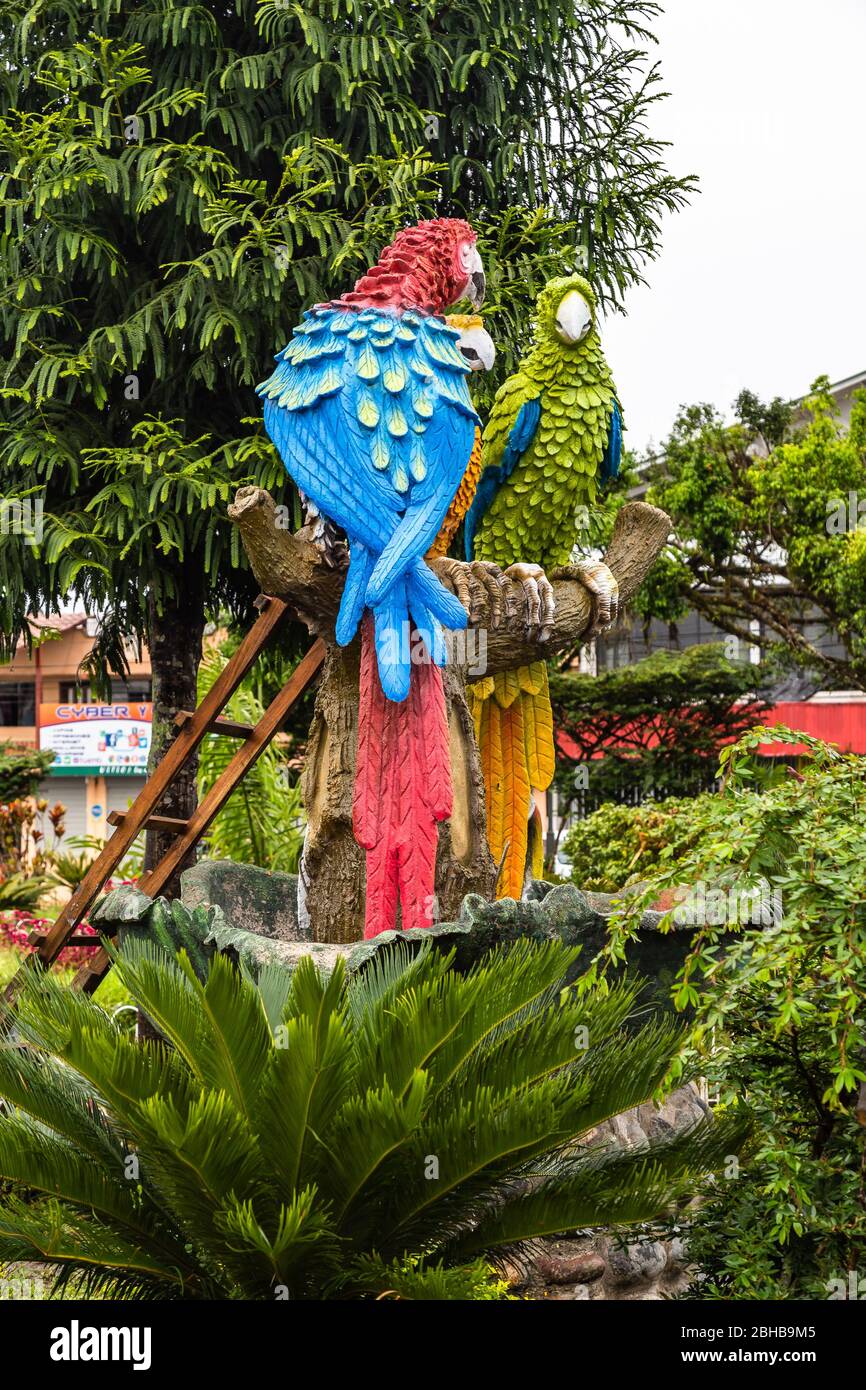 Shell, Pastaza, Ecuador, November 9, 2019: Shell Central Park, a city ...