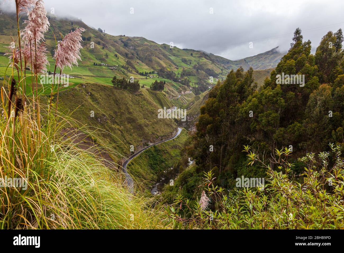 Vía Flores, old road from Ambato to Guaranda, next to the Ambato river ...