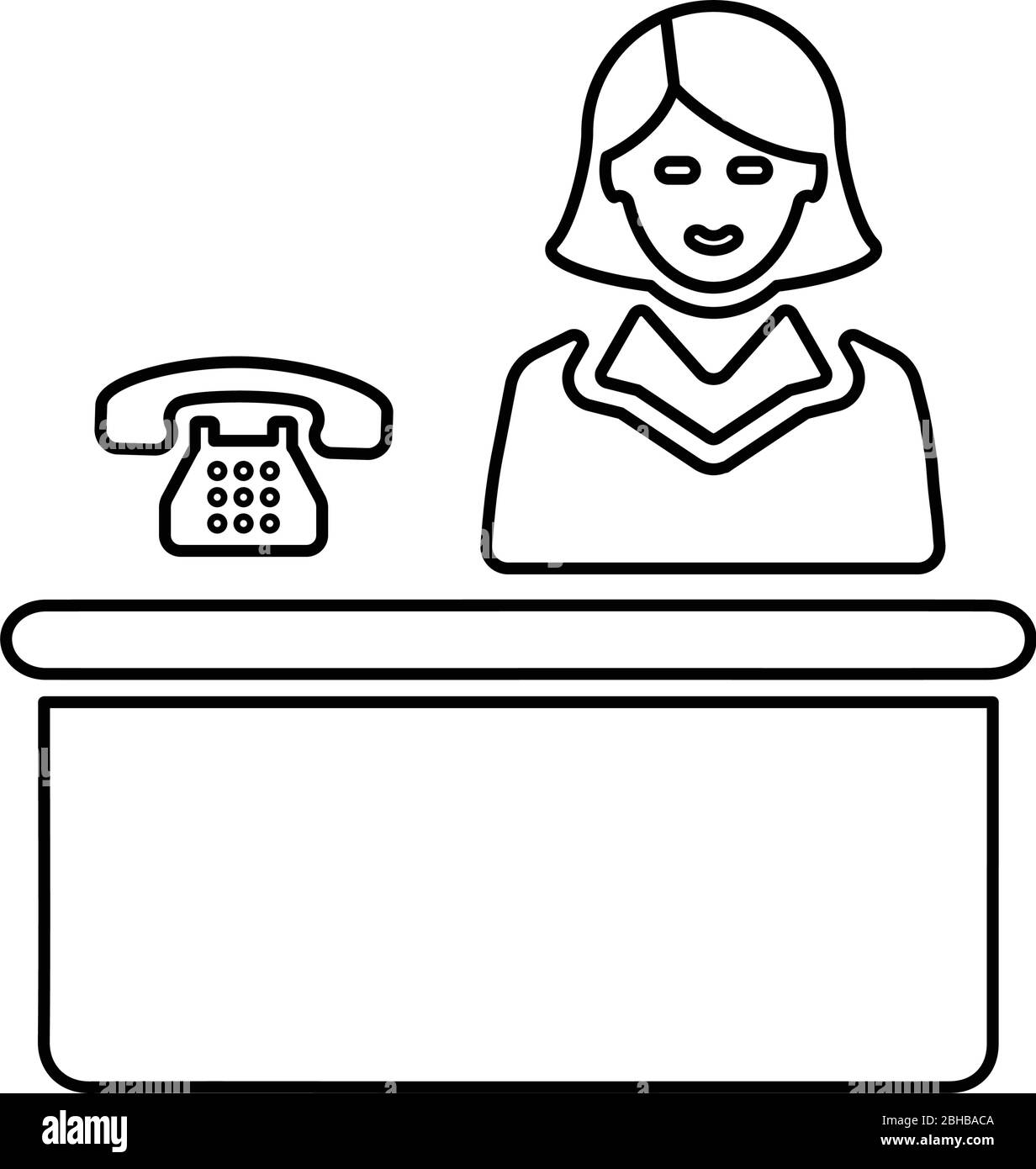 Reception desk concierge Stock Vector Images - Alamy