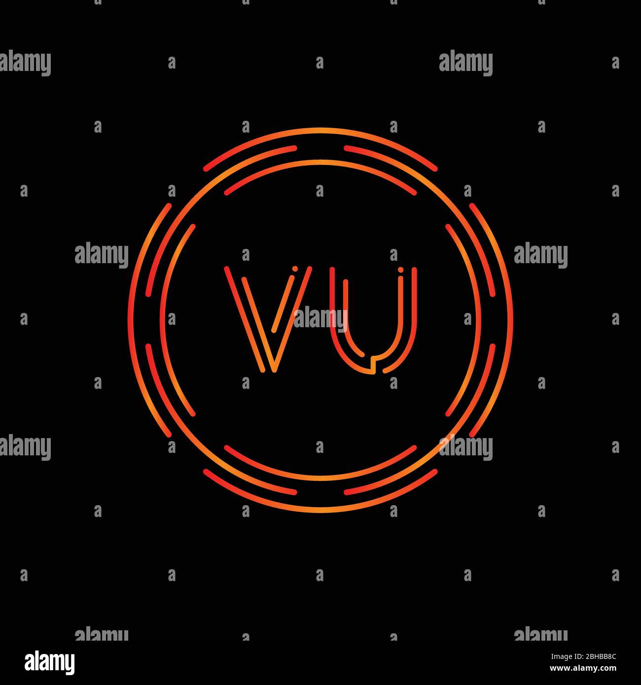 Creative Letter VU Logo Creative Typography Vector Template. Digital ...