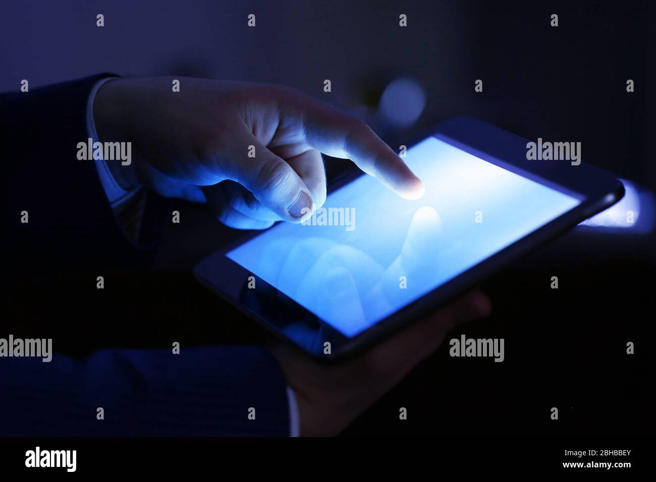 Male hand touching screen hi-res stock photography and images - Alamy