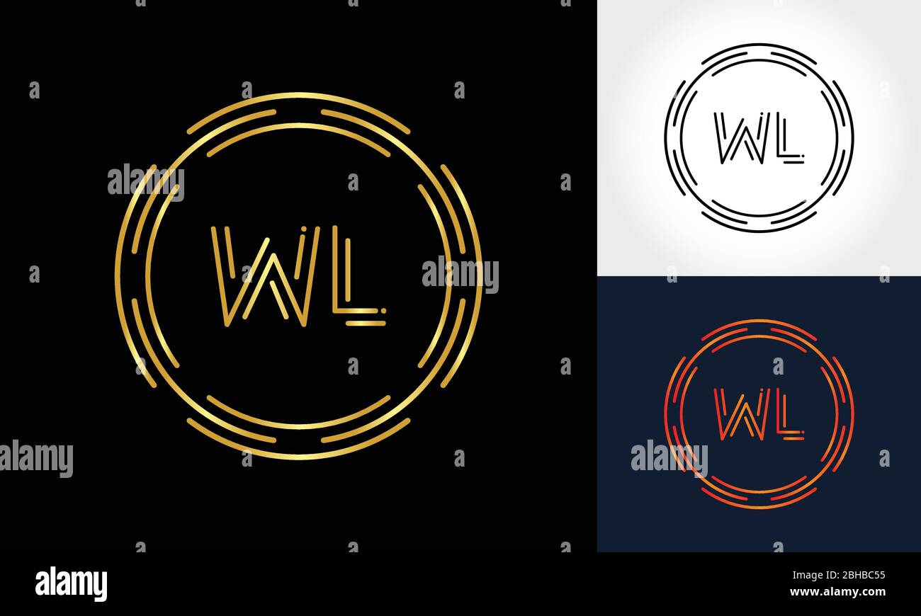Creative Letter WL Logo Creative Typography Vector Template. Abstract ...
