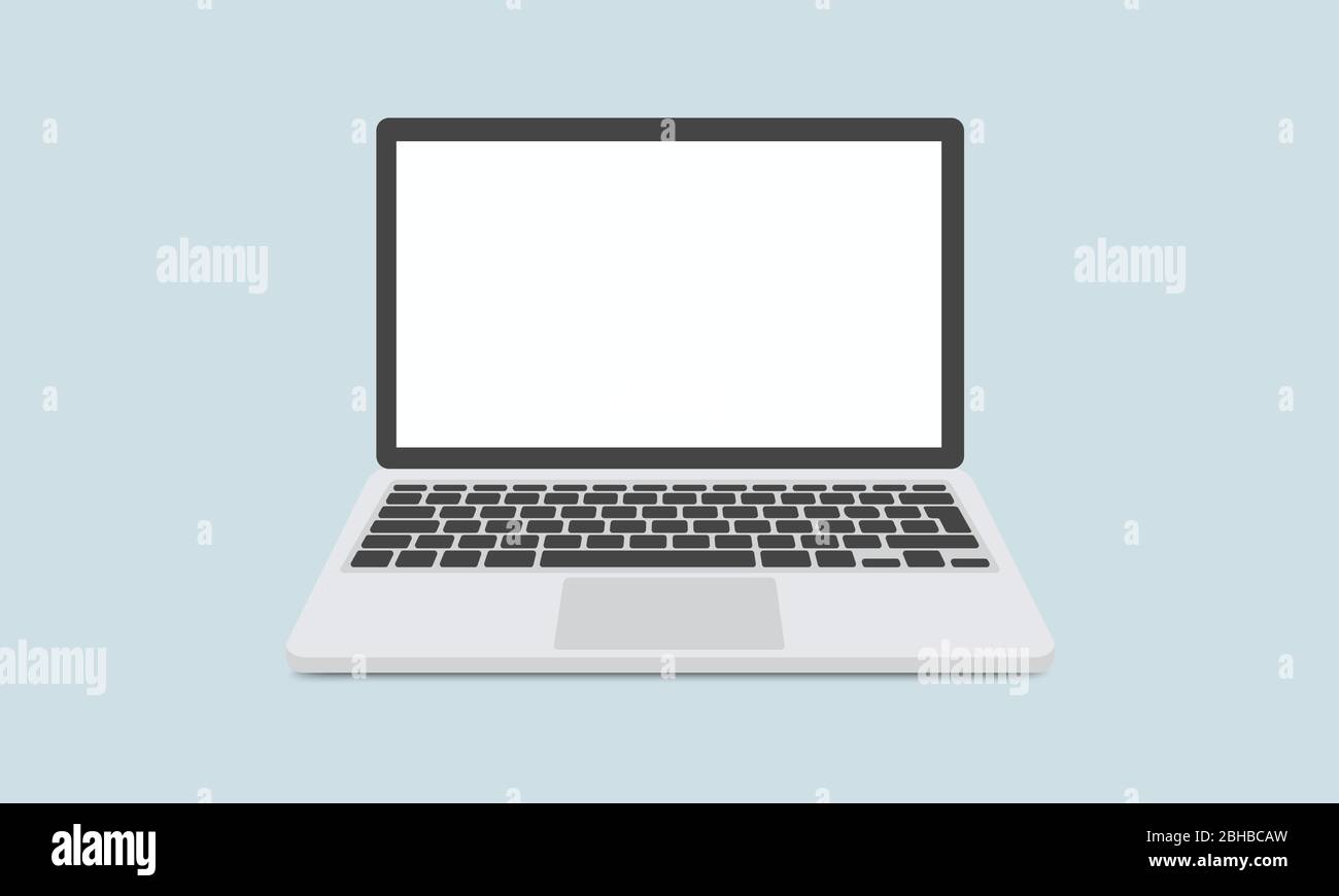 Isolated laptop with empty space. Laptop Vector. Flat icon illustration ...