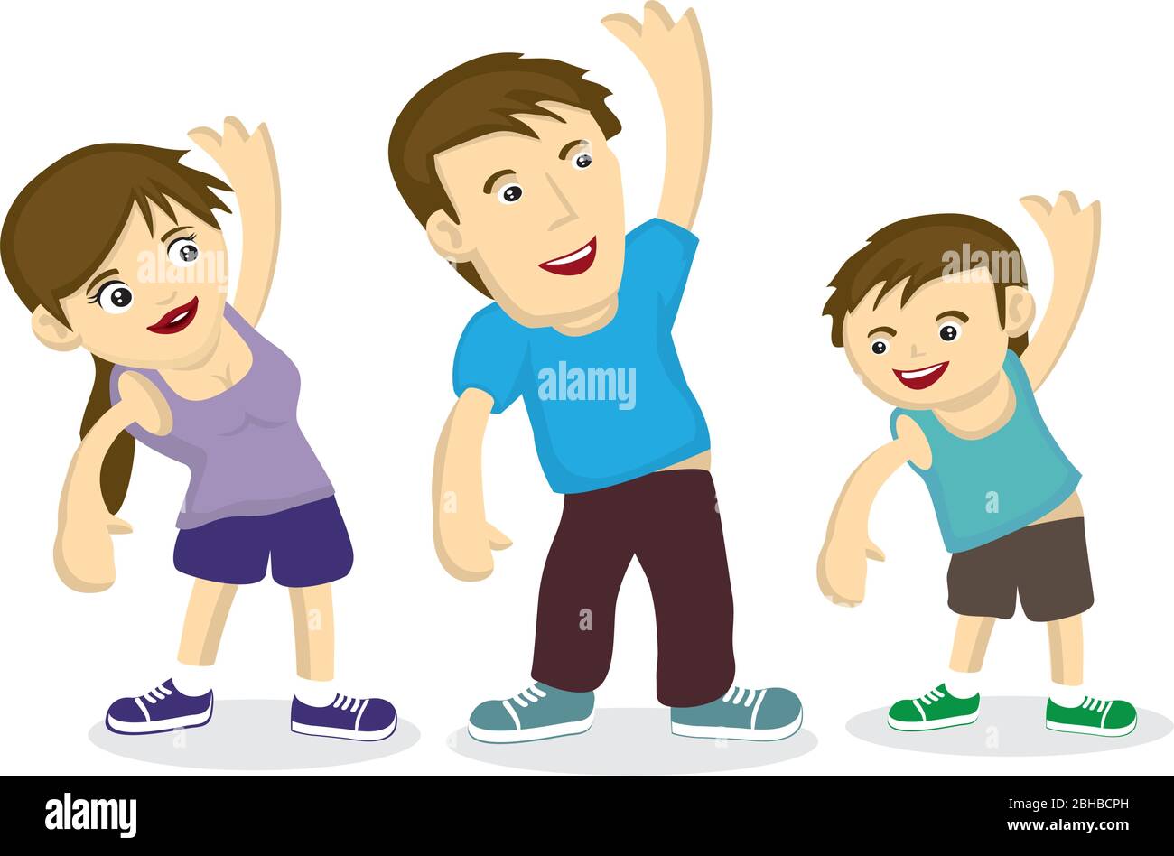 Illustration Of Father And His Son Doing A Dab Vector Cartoon ...