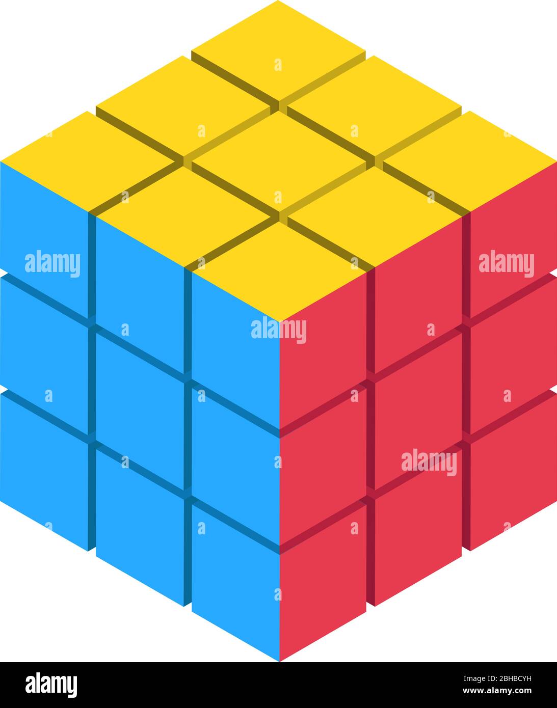 Rubik, great design for any purposes. Abstract geometric illustration ...